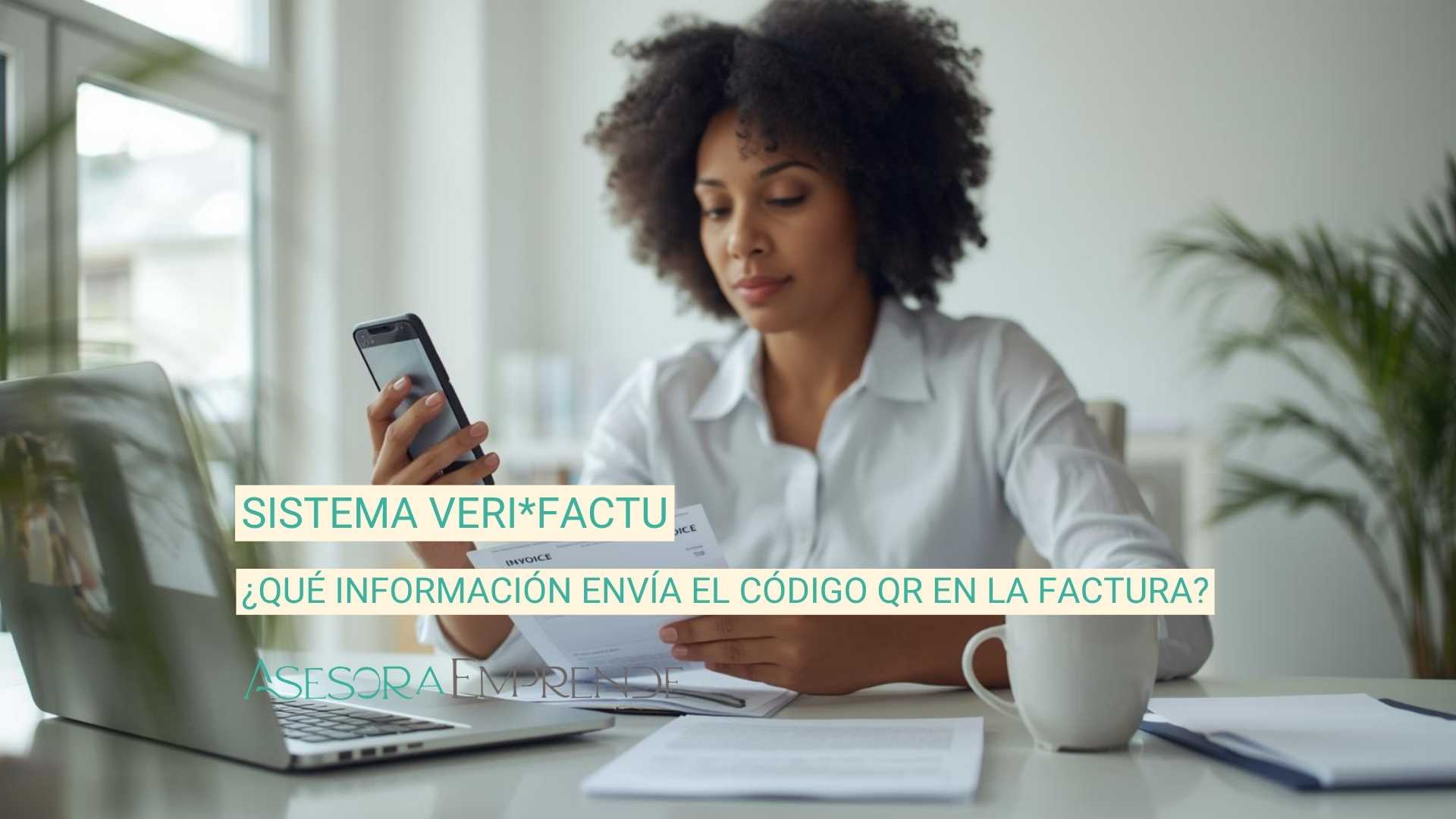 ¿Qué información envía el código QR en la factura?